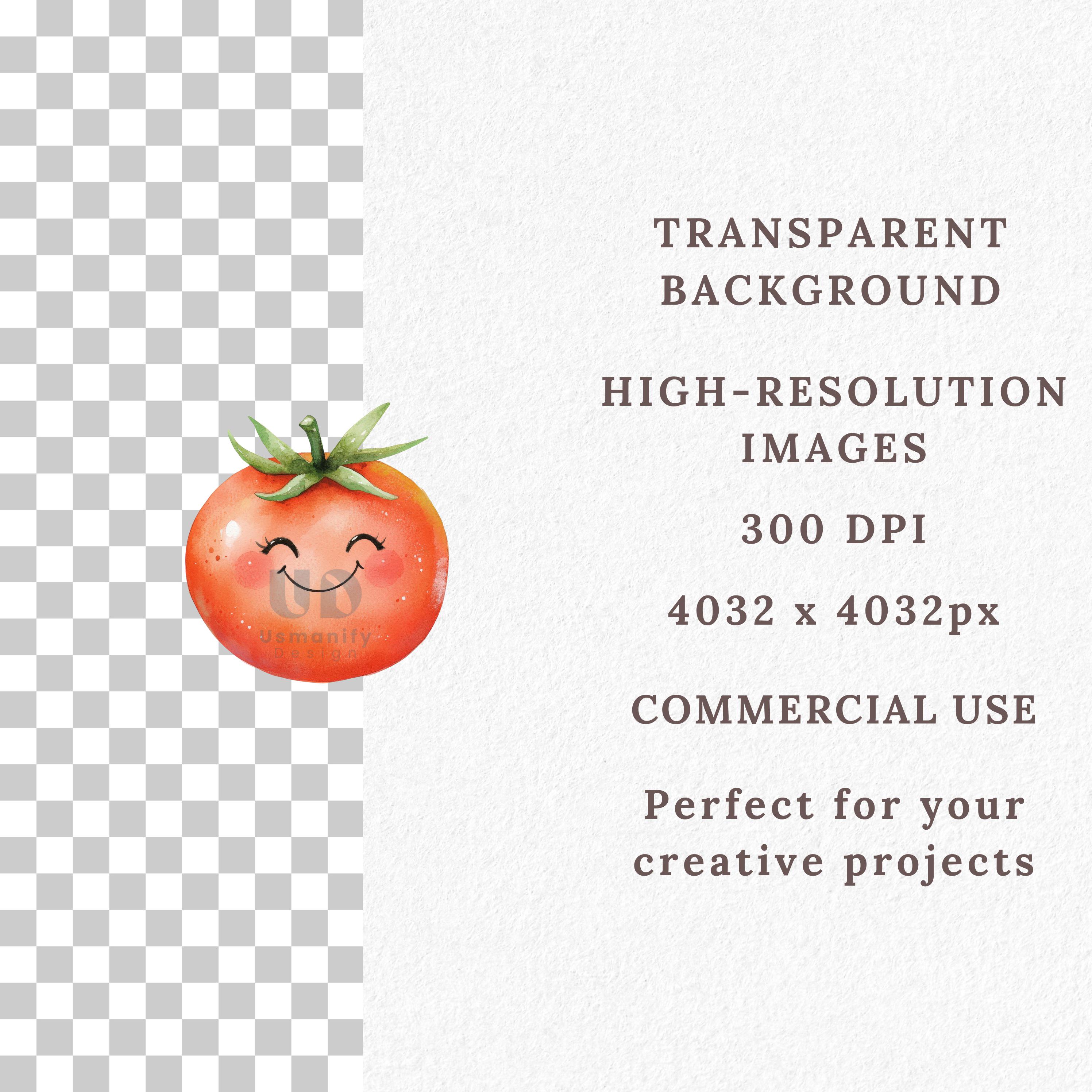 Tomato Clipart Bundle, Cute Tomato Character Pngs, Cartoon Vegetable ...