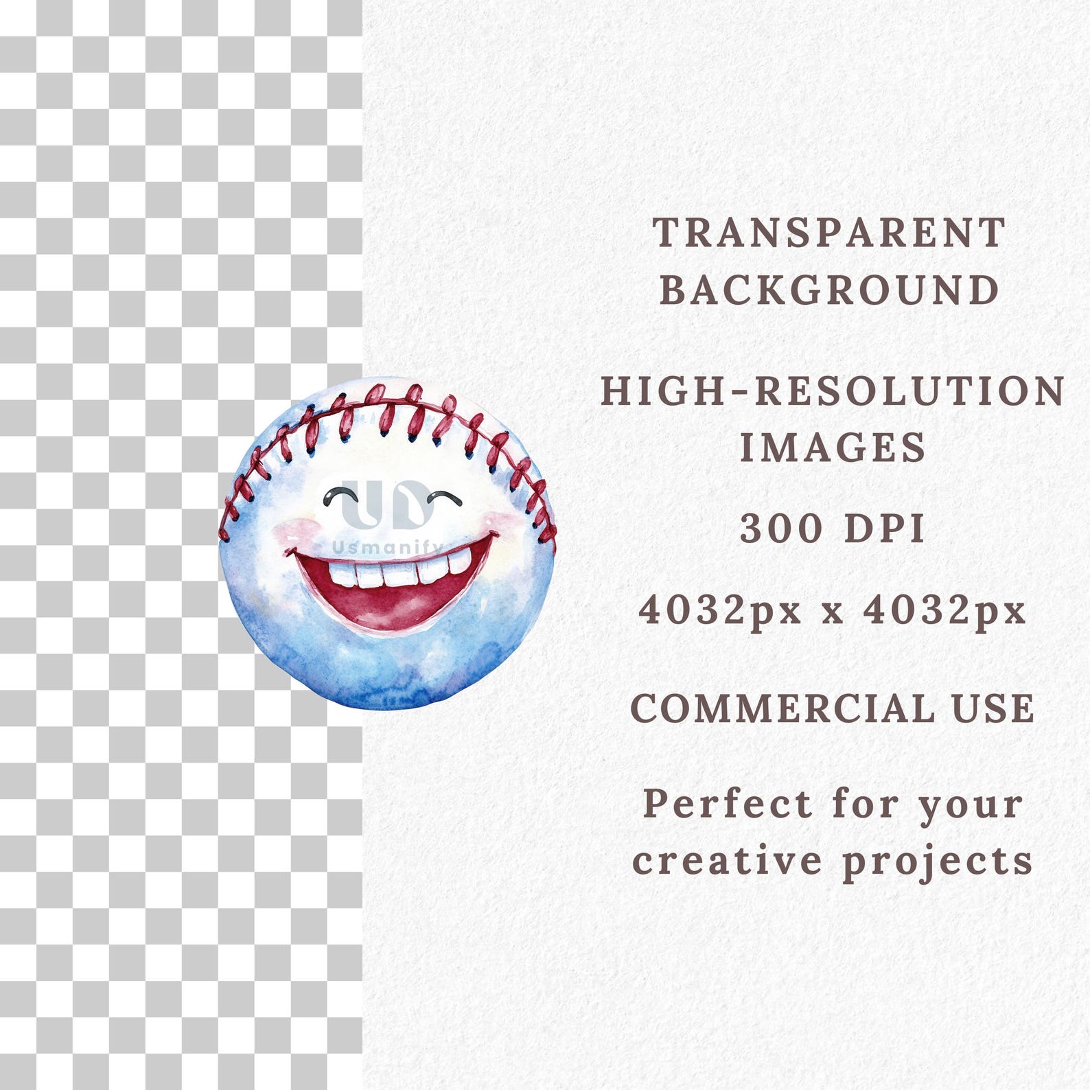 Watercolor Baseball Clipart Bundle: Sports PNG Graphics (digital ...