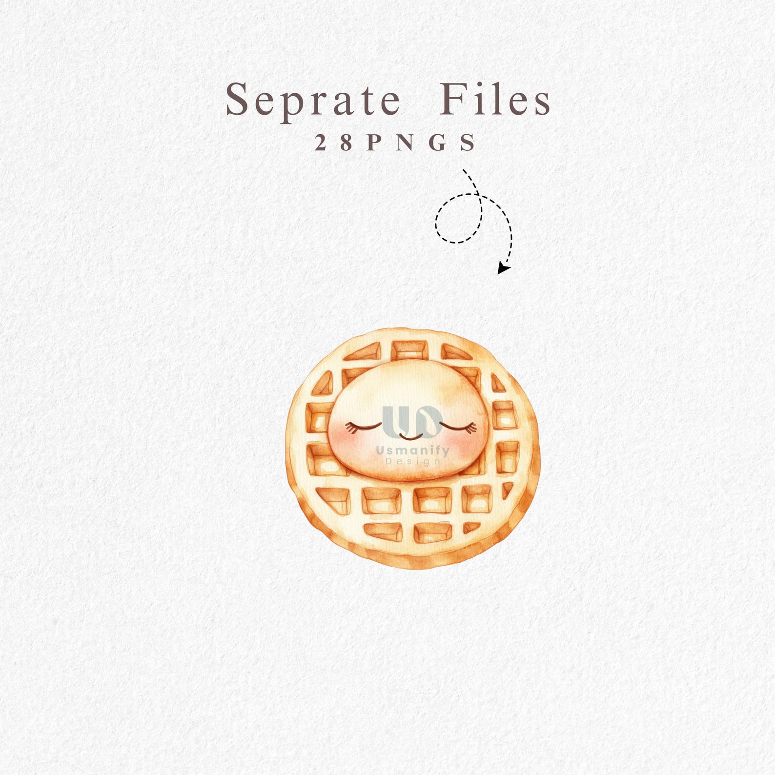 Waffle Clipart Bundle, Waffle Character Pngs, Cartoon Waffle Clipart ...