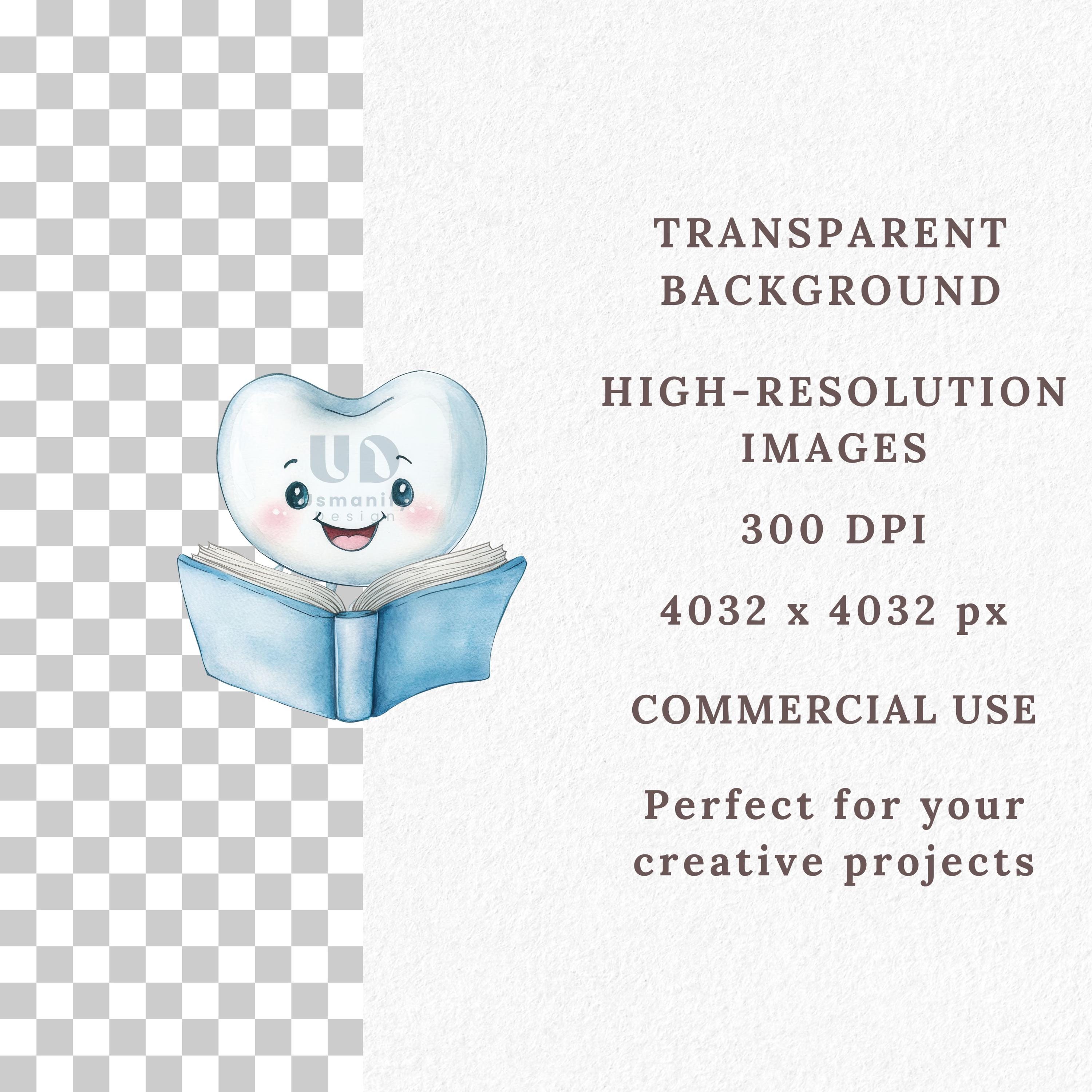 Tooth Clipart PNG, Cute Tooth Character Illustration, Kawaii Dental ...