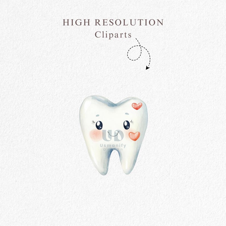 Tooth Clipart PNG, Cute Tooth Character Illustration, Kawaii Dental ...
