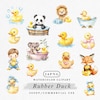 Rubber Ducky SVG, Rubber Duck in a Tub, Bubble Bath, Baby Duck PNG ...