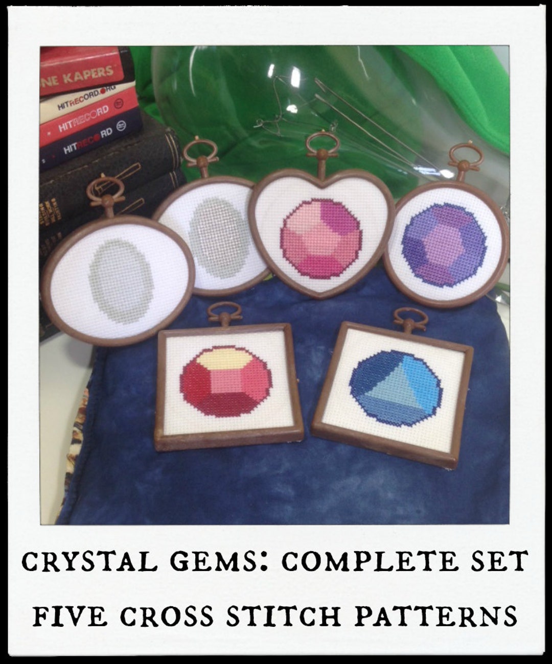 Five (5) Crystal Gem Cross Stitch Patterns - Steven Universe Collection ...