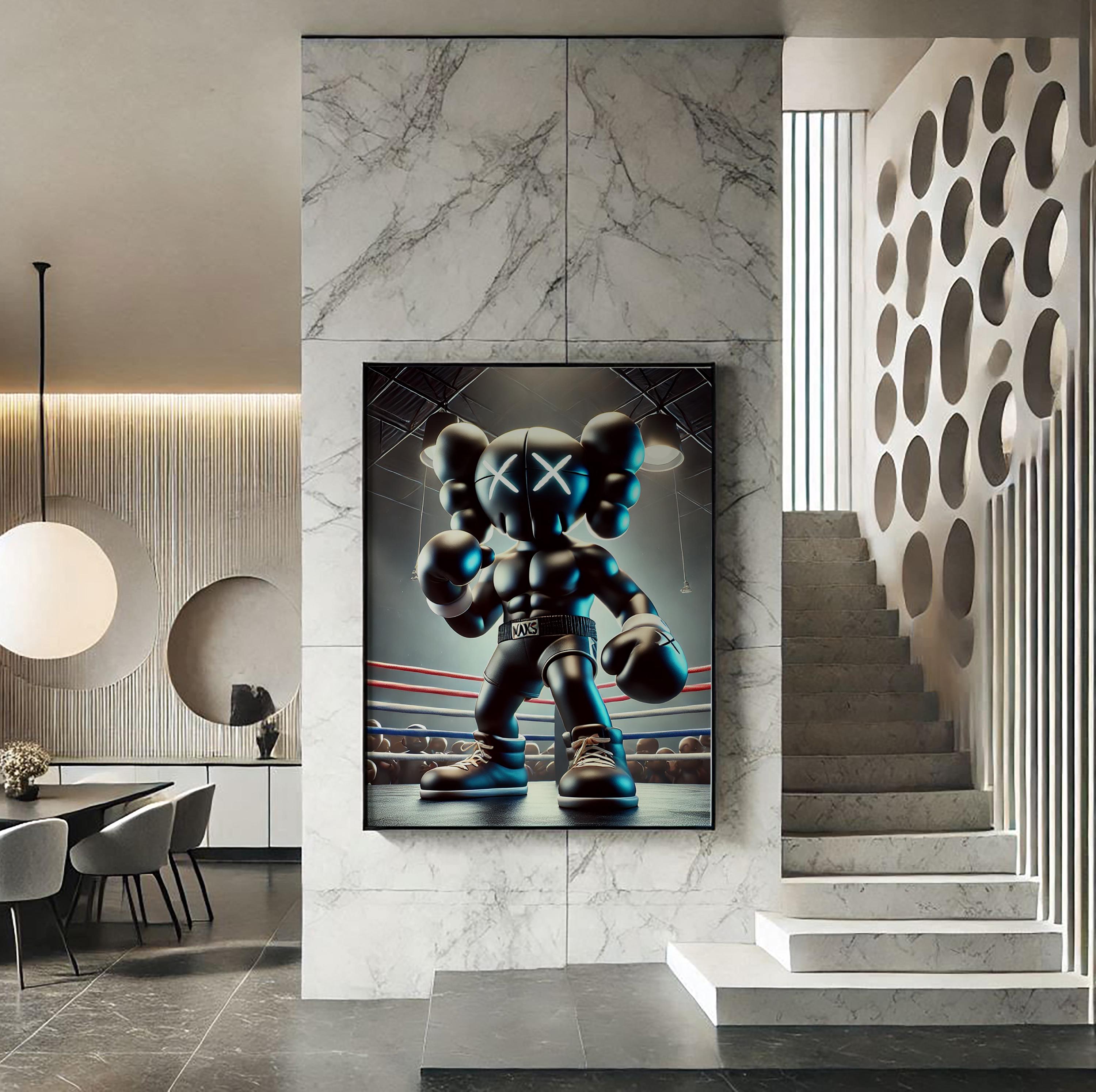 KAWS Poster Set of 3: Hyperbeast Boxing Wall Art and Minimalist ...