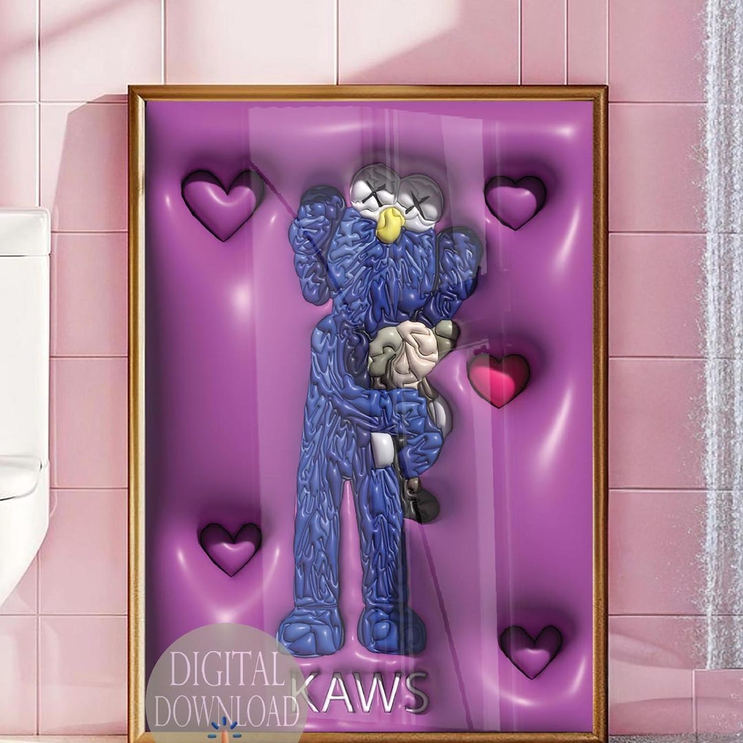 3D Inflated Kaws , Kaws Decor, Kaws Wall Decor, Hypebeast Inflated Kaws ...