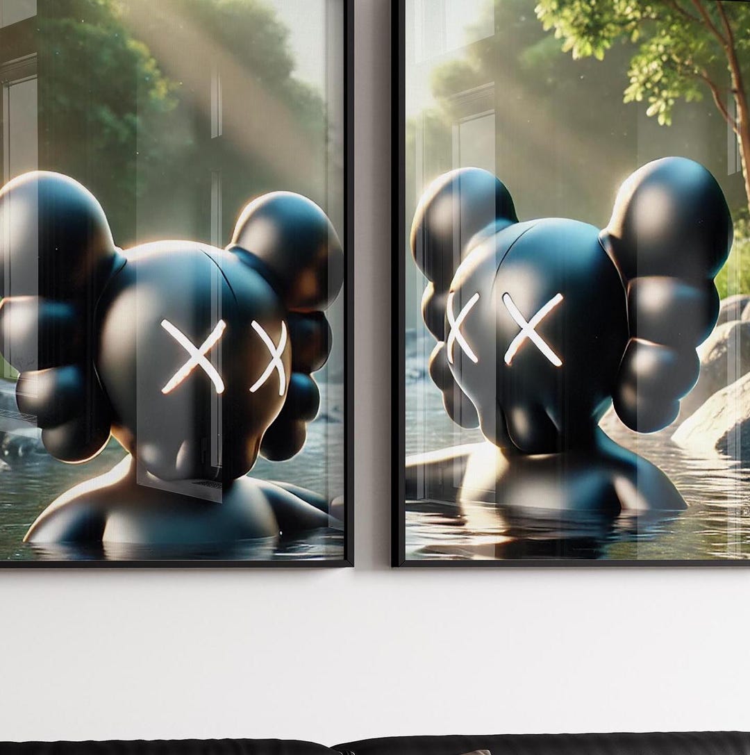 Kaws in Ocean, Hyperbeast Kaws, Digital Download for 2 Prints ...