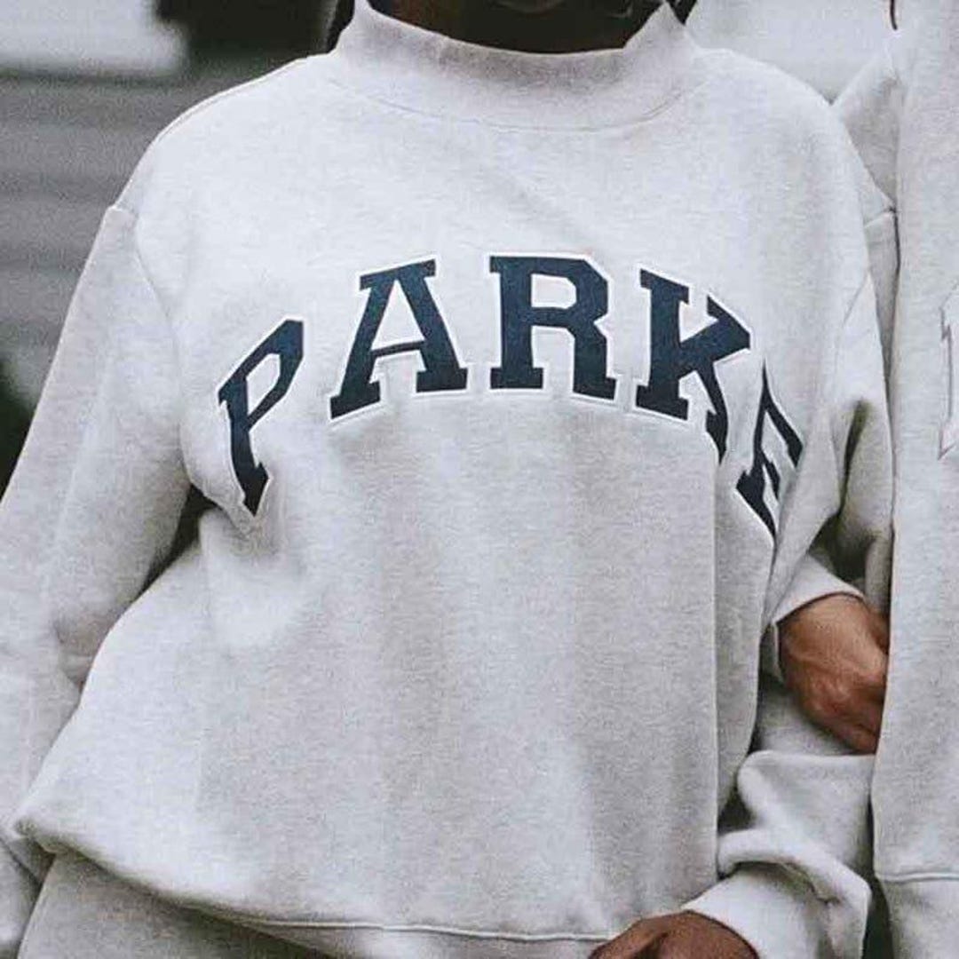 PARKE Varsity Sweatshirt Grey,red and Black Crewneck Unisex Mockneck ...