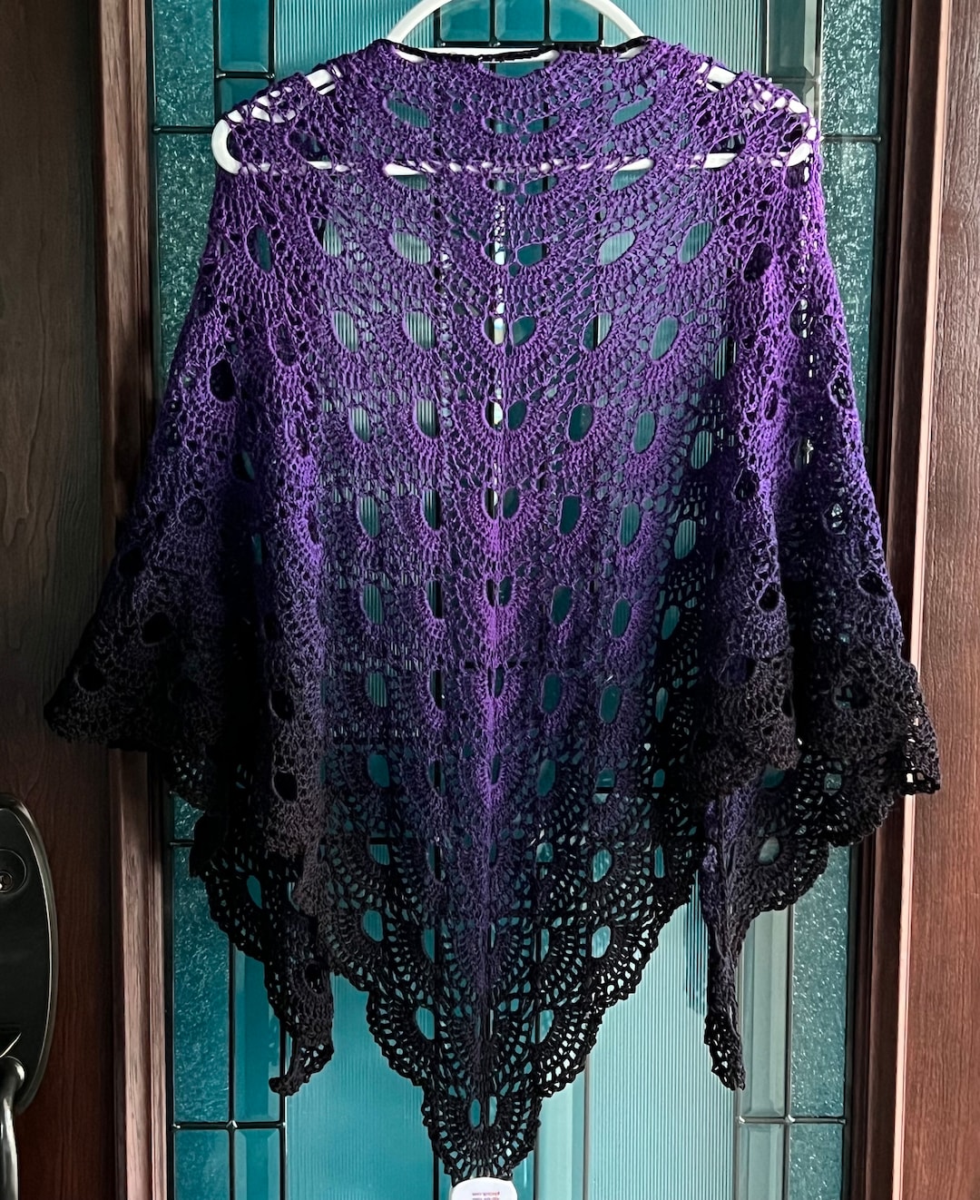 Crocheted Cotton Lace Virus Shawl Scarf Wrap Scarf Handmade - Ready to ...