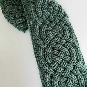 Cozy Crocheted Cables Celtic Knot Winter Scarf Warm - Made Fresh After ...