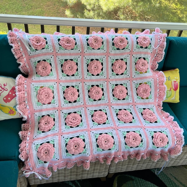 Pink Baby Afghan - Etsy