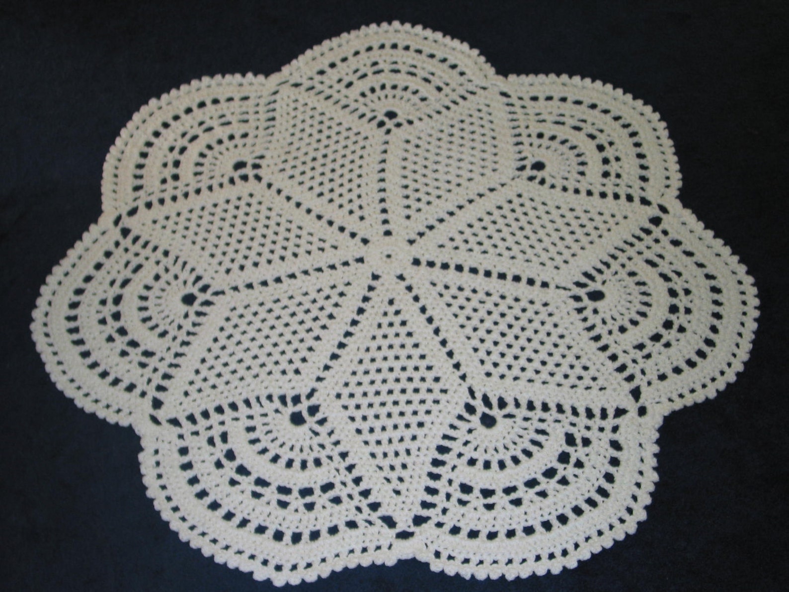 Crocheted Cream Ivory off White Doily Rug 5 Feet Round - Etsy