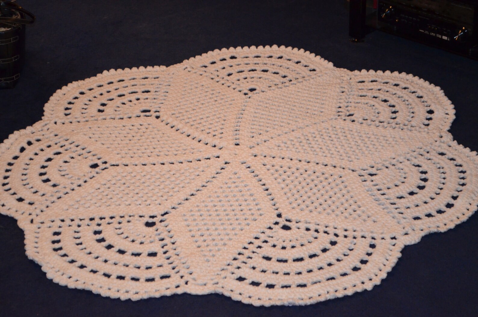 Crocheted Cream Ivory off White Doily Rug 5 Feet Round - Etsy
