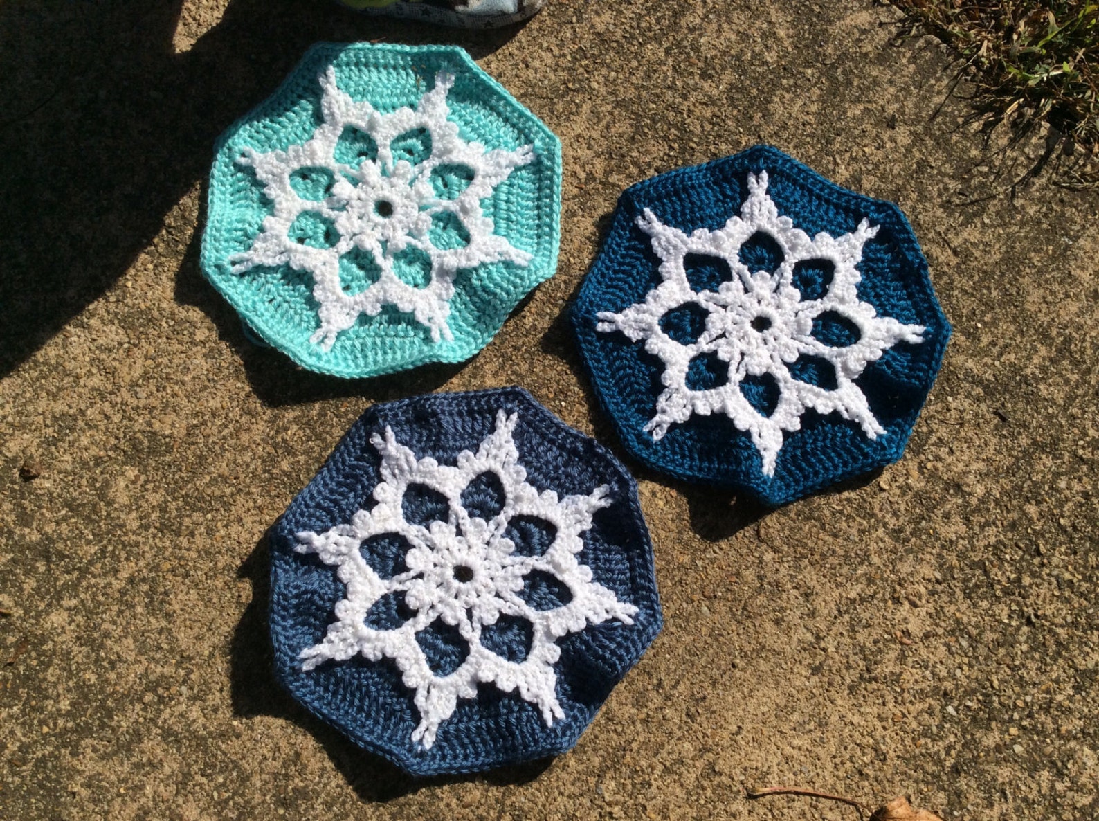 Elsa Frozen Inspired Snowflake Afghan Crocheted Blanket - Made Fresh ...