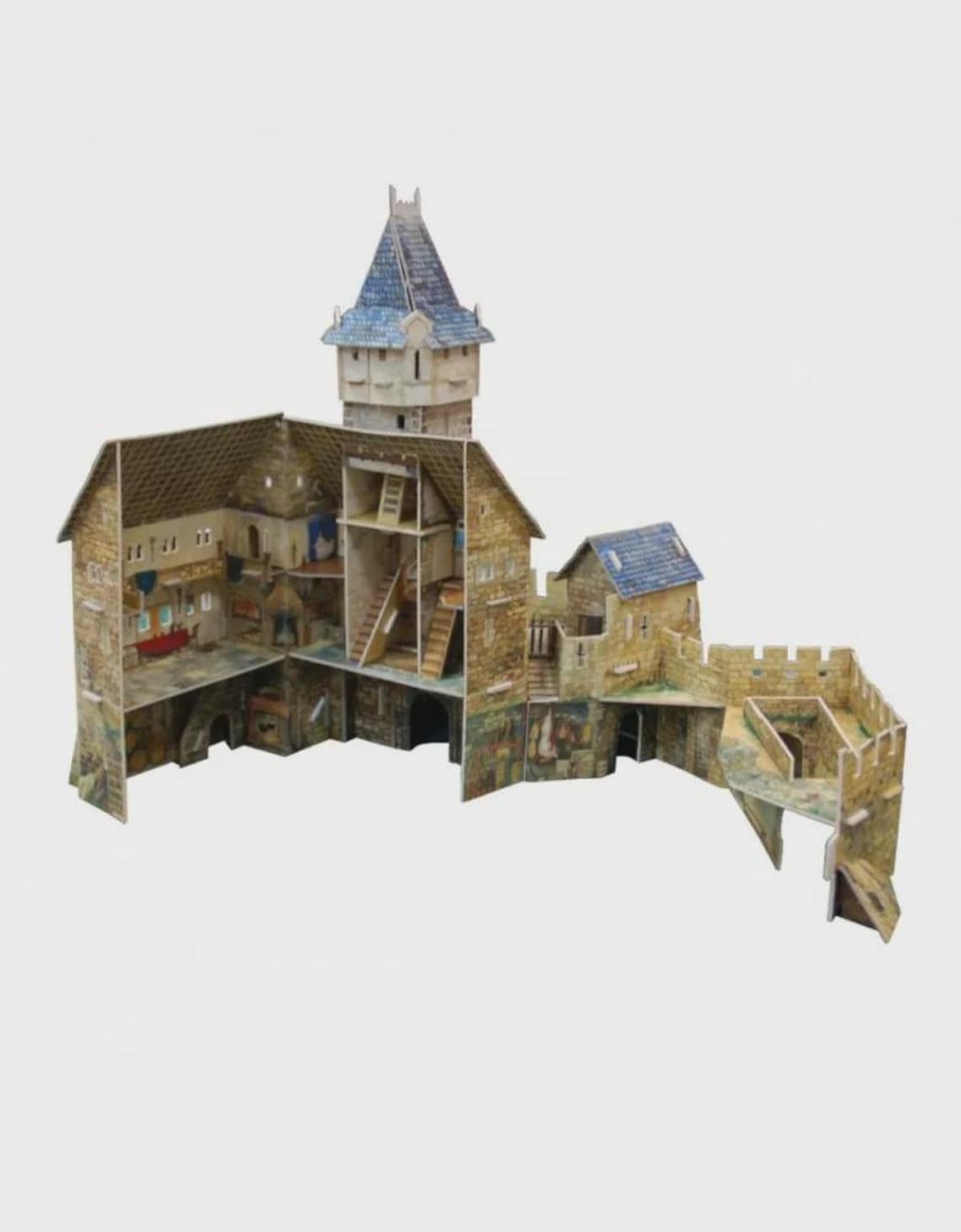 Cardboard Model Kit, Medieval Castle, Hunting Castle, Architecture ...