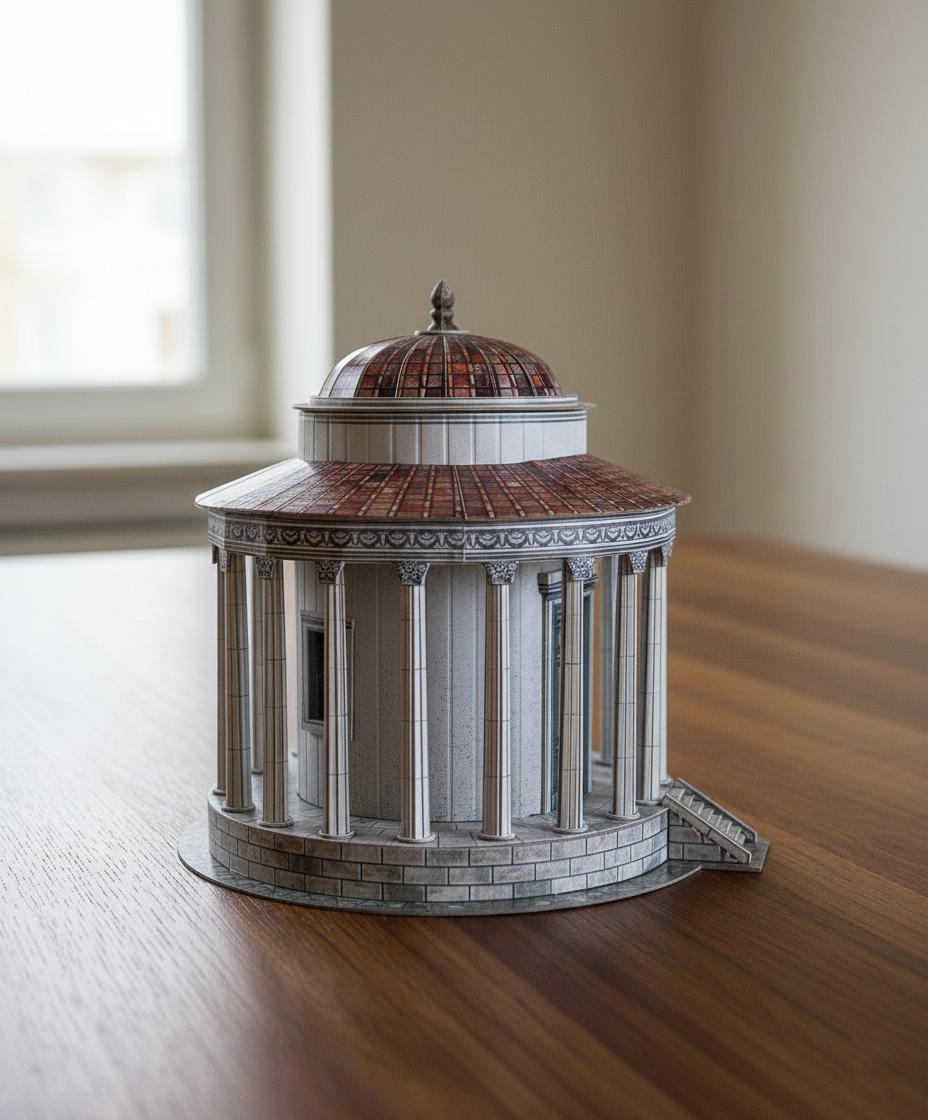 Cardboard Model 7.3in, Temple of Vesta Tivoli, Roman Temple Model ...