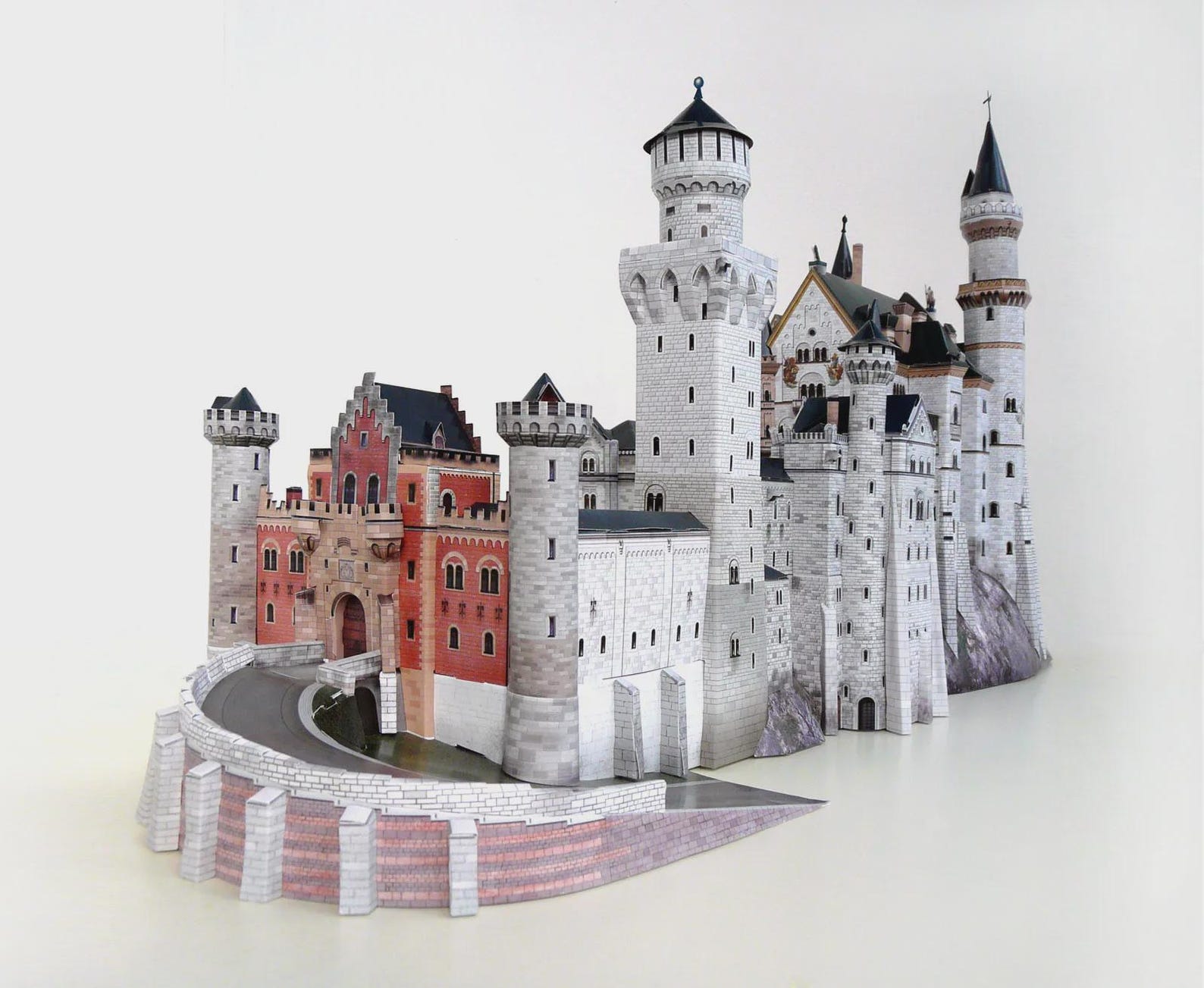 Cardboard Model, Neuschwanstein Castle, 25.2 X 14.2 X 9.4 In, DIY 3D ...