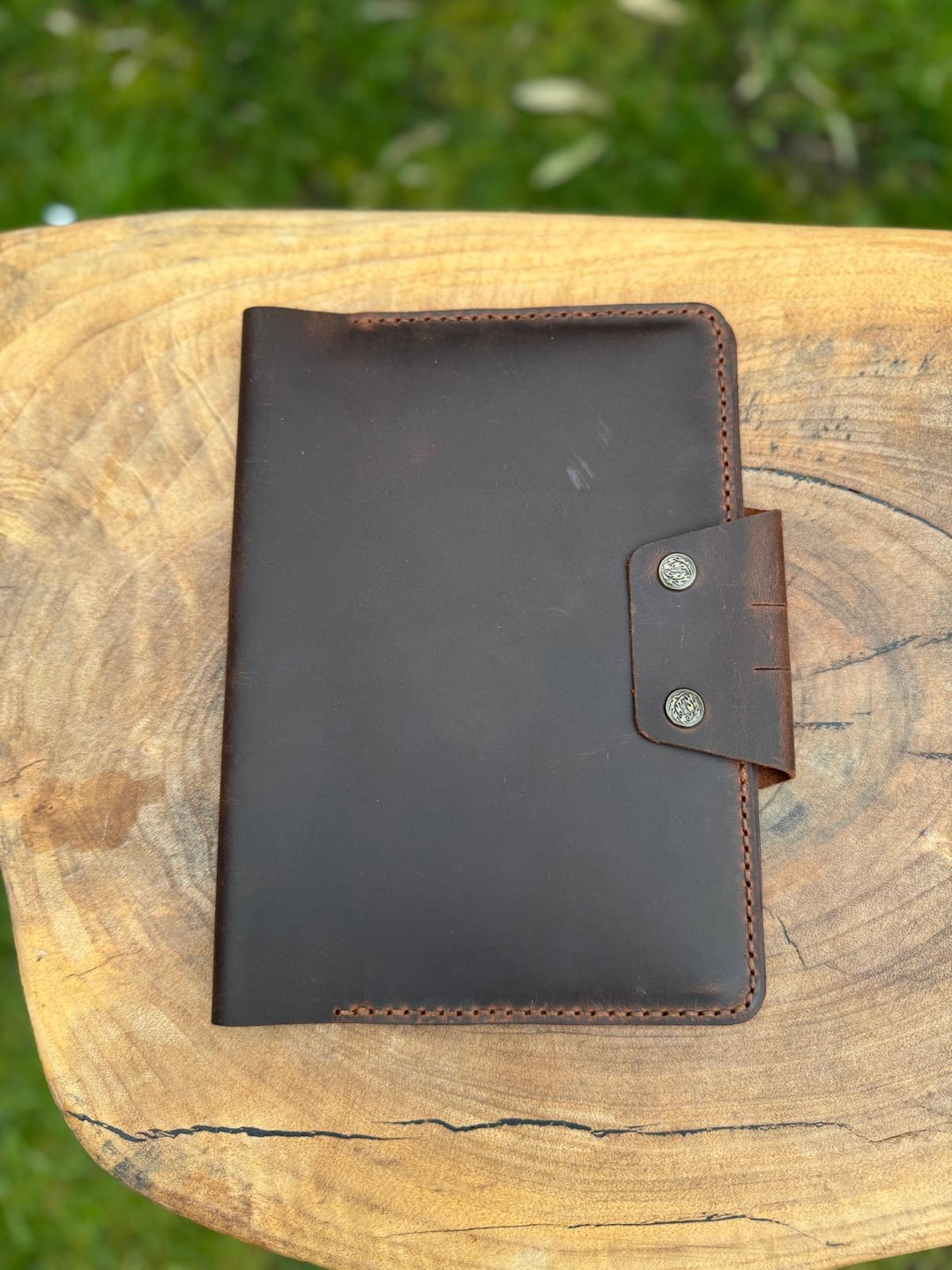 Personalised Leather Notebook Cover (A5) - Handmade Christmas Gift for ...