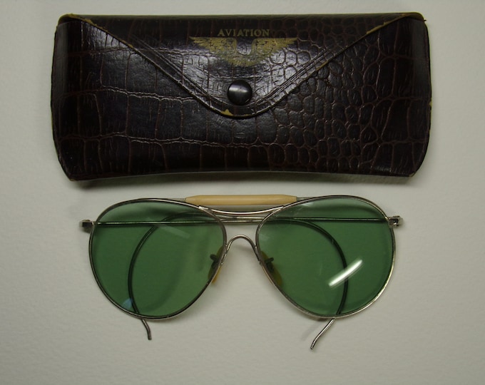 Vintage 1960's/1970's Aviator Sunglasses W/case - Etsy