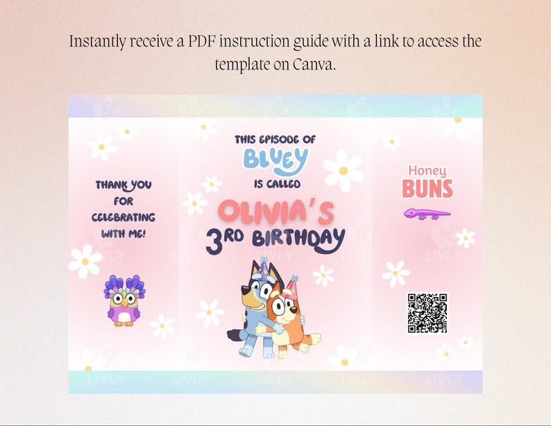 Bluey Honey Buns Template (digital) - Etsy