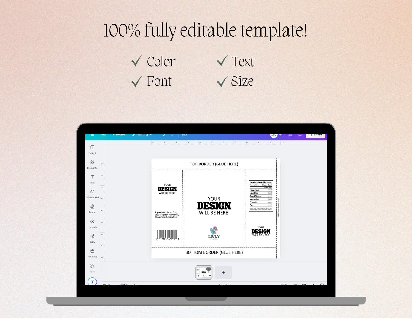Digital Chip Bag Template (blank) - Etsy