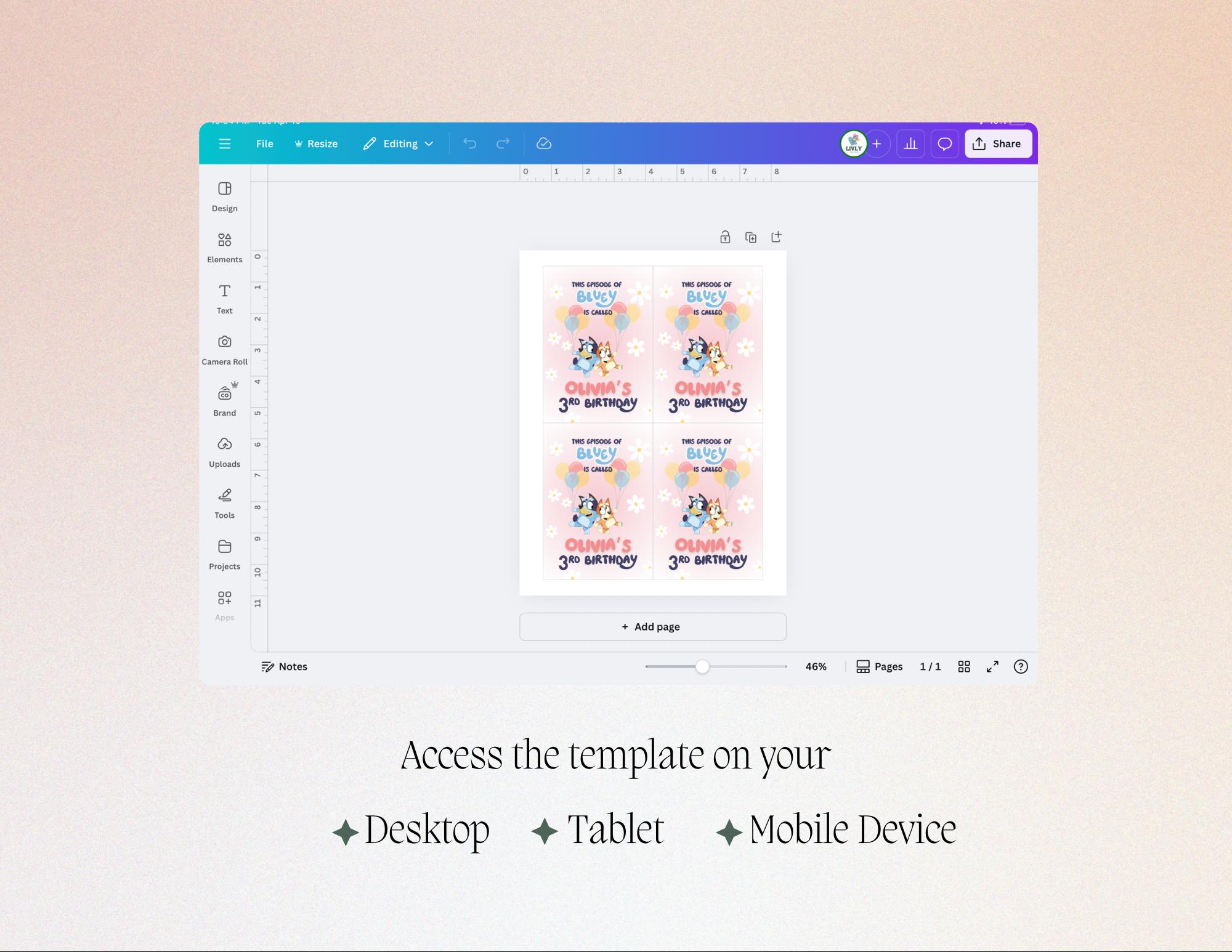 Bluey Capri Sun Labels (digital) - Etsy