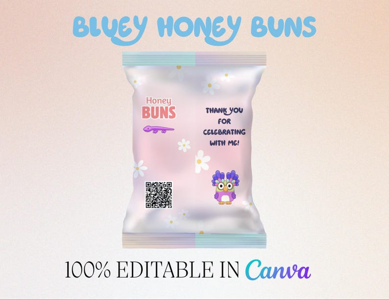 Bluey Honey Buns Template (digital) - Etsy
