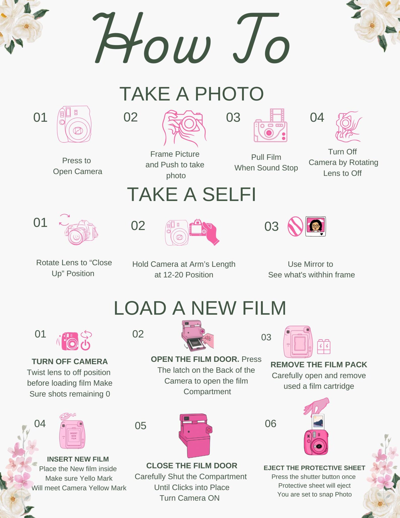 Polaroid Guest Book Sign, Wedding Guestbook Printable, Instax Guest ...