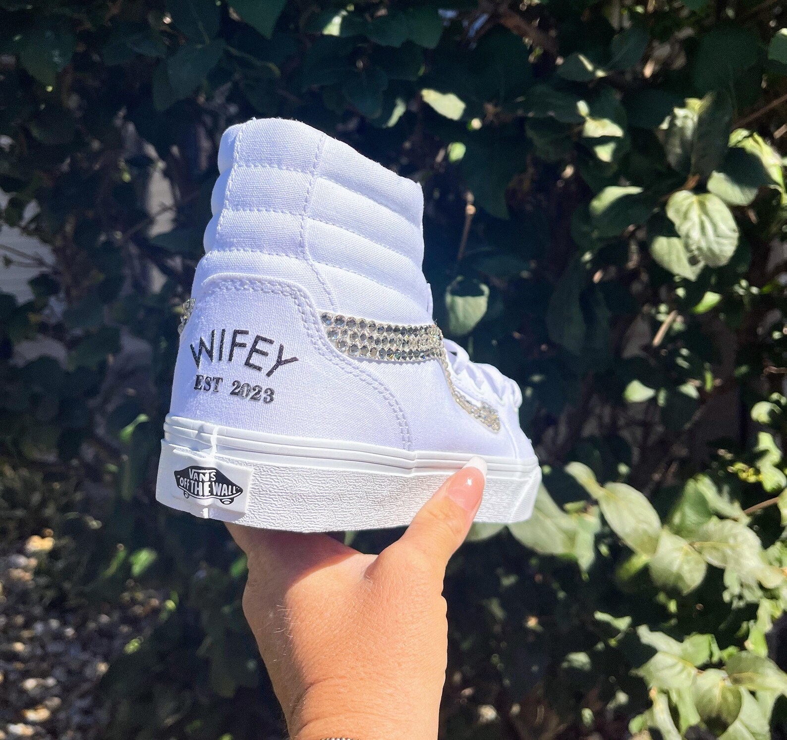 Custom Wifey & Husband Vans – 2 Pairs Matching Wedding Shoes – White ...