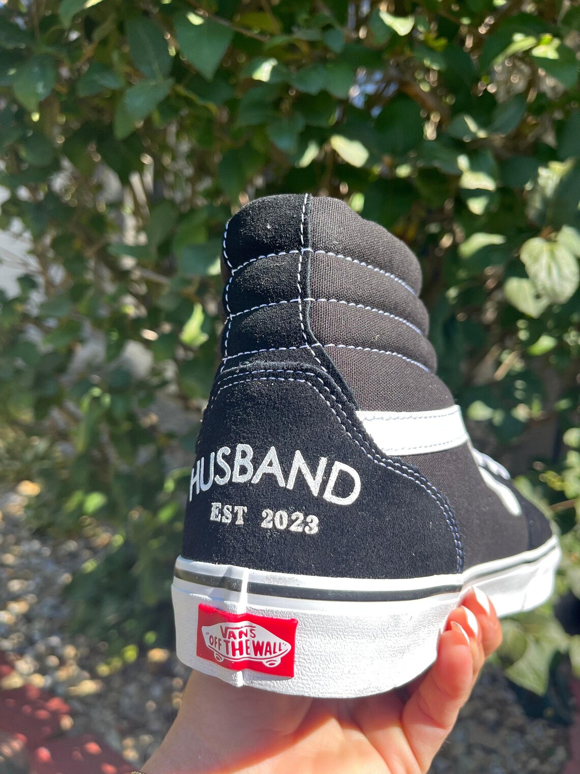 Custom Wifey & Husband Vans – 2 Pairs Matching Wedding Shoes – White ...