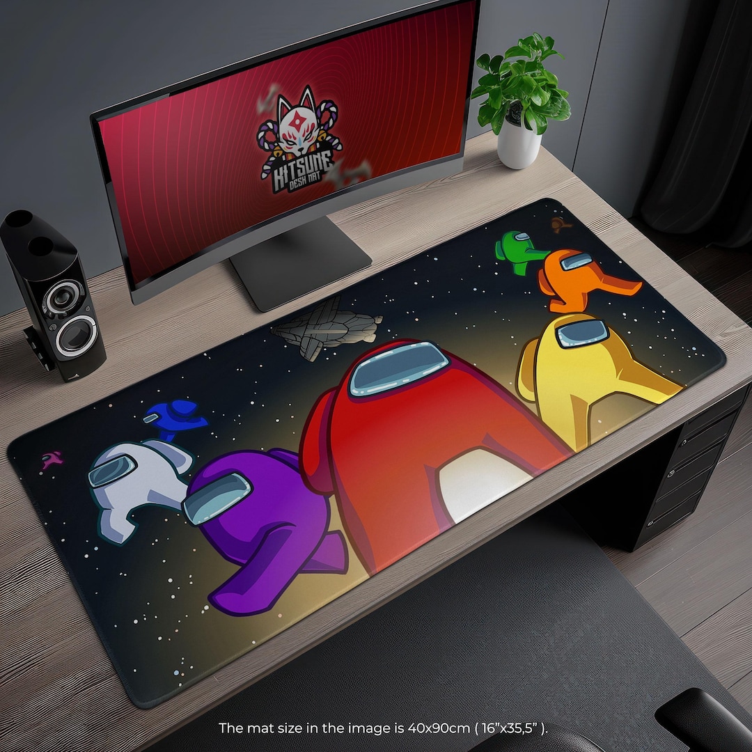 Among Us Space Crewmates Gaming Mouse Pad Large Desk Mat, Impostor Game ...