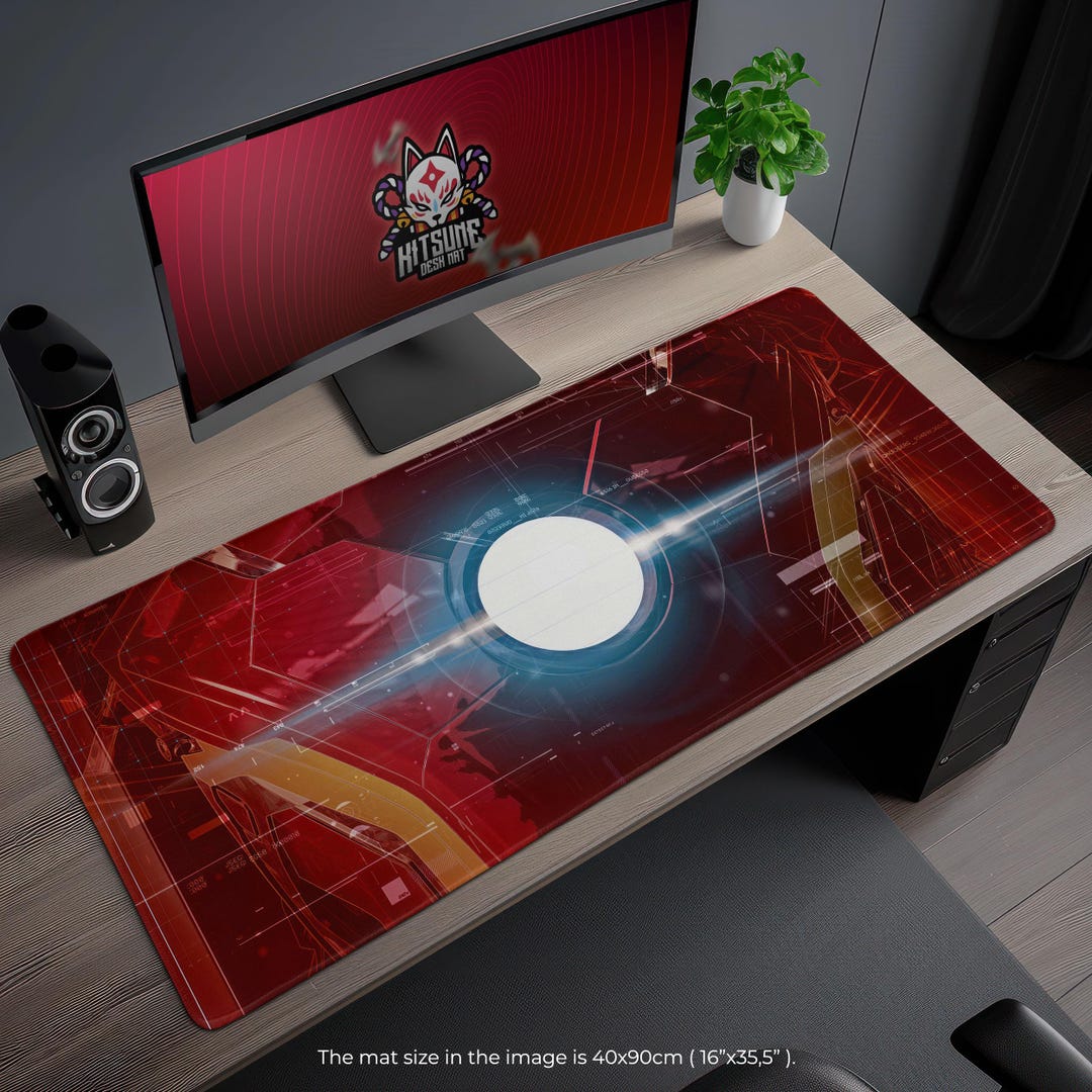 Iron Man Arc Reactor Desk Mat, Marvel Gaming Mouse Pad, Superhero ...
