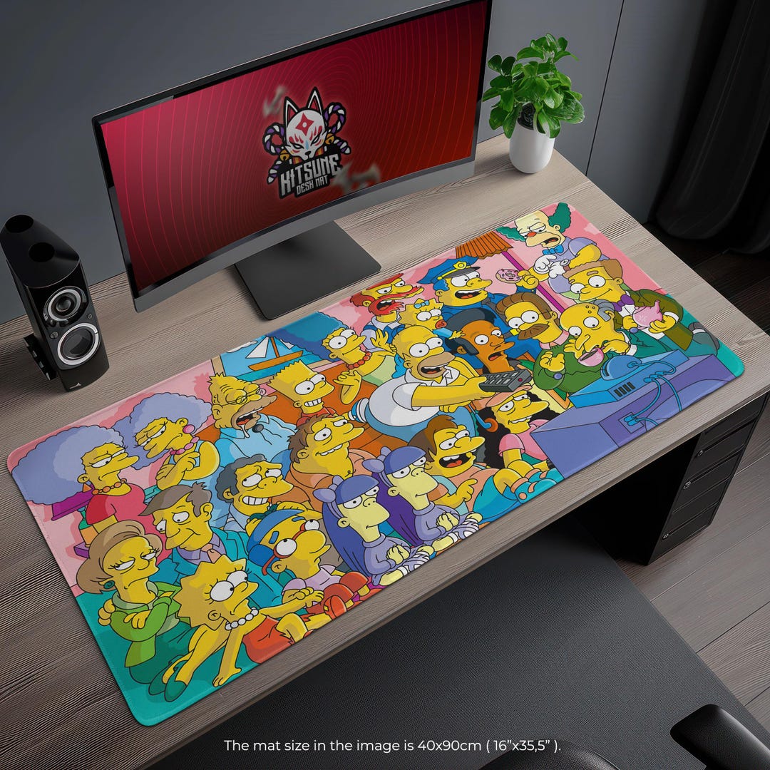 The Simpsons Desk Mat, Springfield Family Mouse Pad, Cartoon Gaming ...