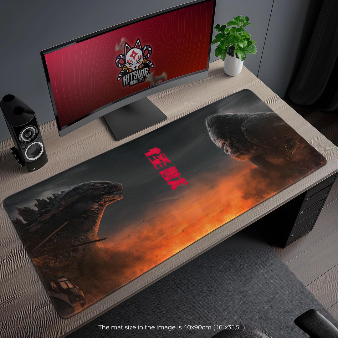 Godzilla Vs King Kong Gaming Mouse Pad Epic Kaiju Desk Mat, Monster ...