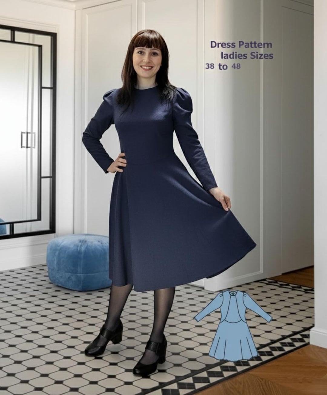 Fitted Dress Sewing Pattern: Women's Elegant Silhouette (sizes Included ...