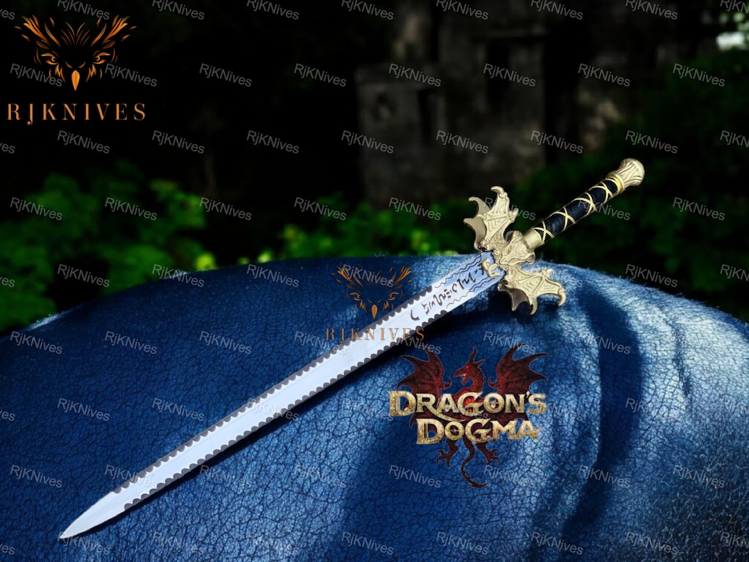 Dragon Dogma Sword Replica: Brass Pommel, Cosplay Prop With Sheath - Etsy