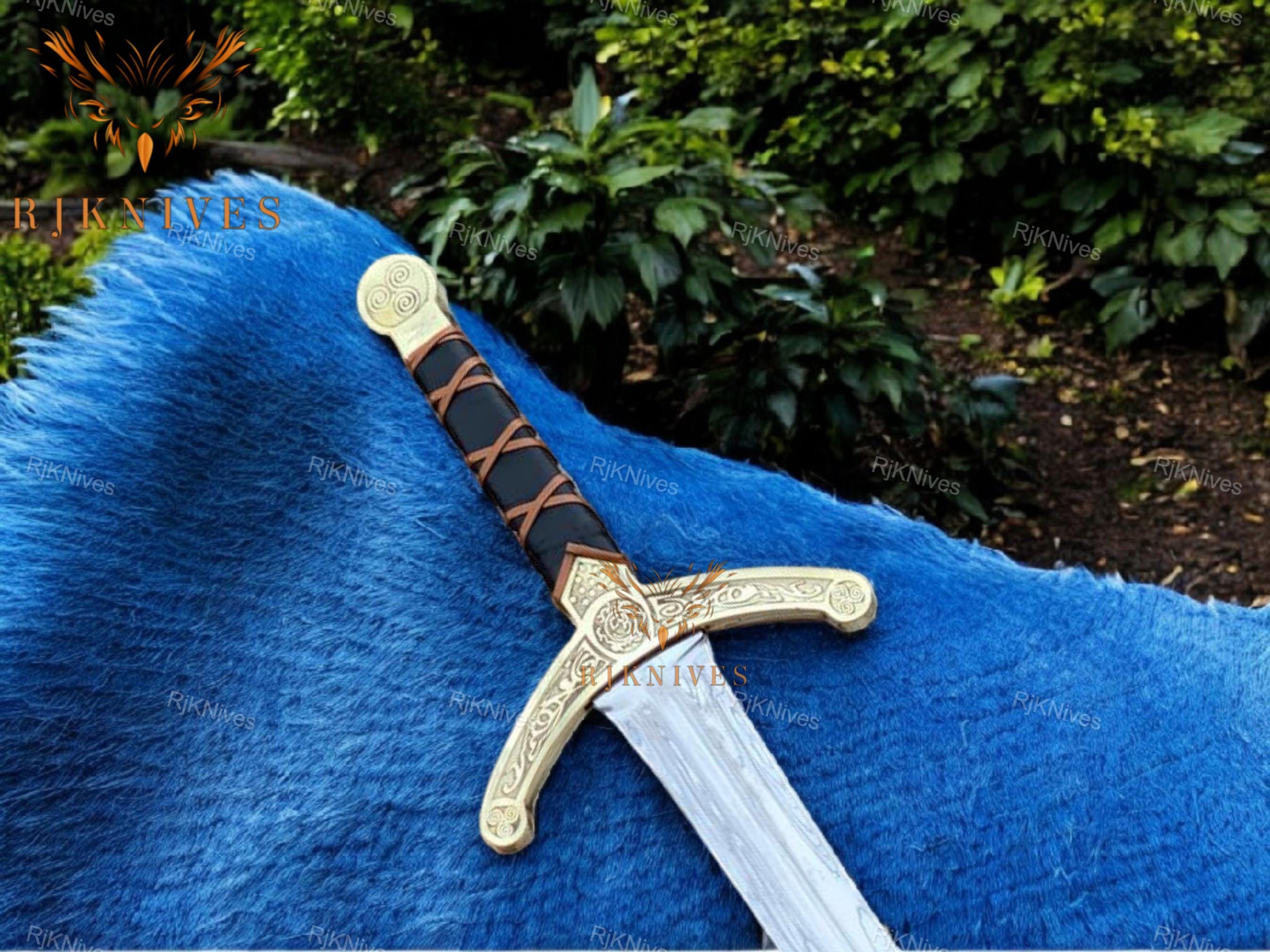 Handcrafted Nimue Viking Sword: Cursed Movie Replica, Carbon Steel ...