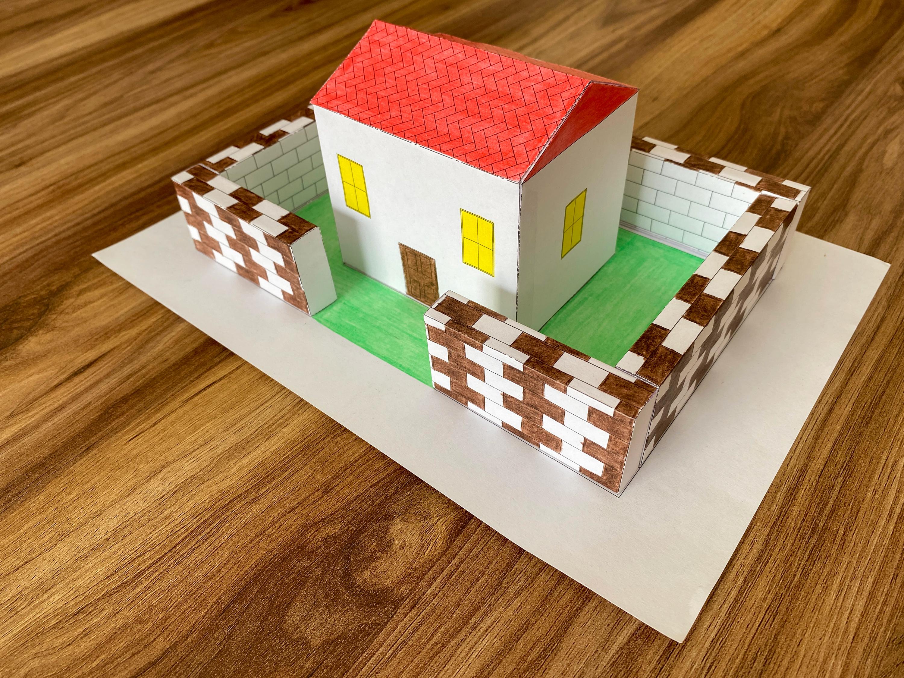Printable Paper Model | House Template | Wall Templete | Printable Toy ...