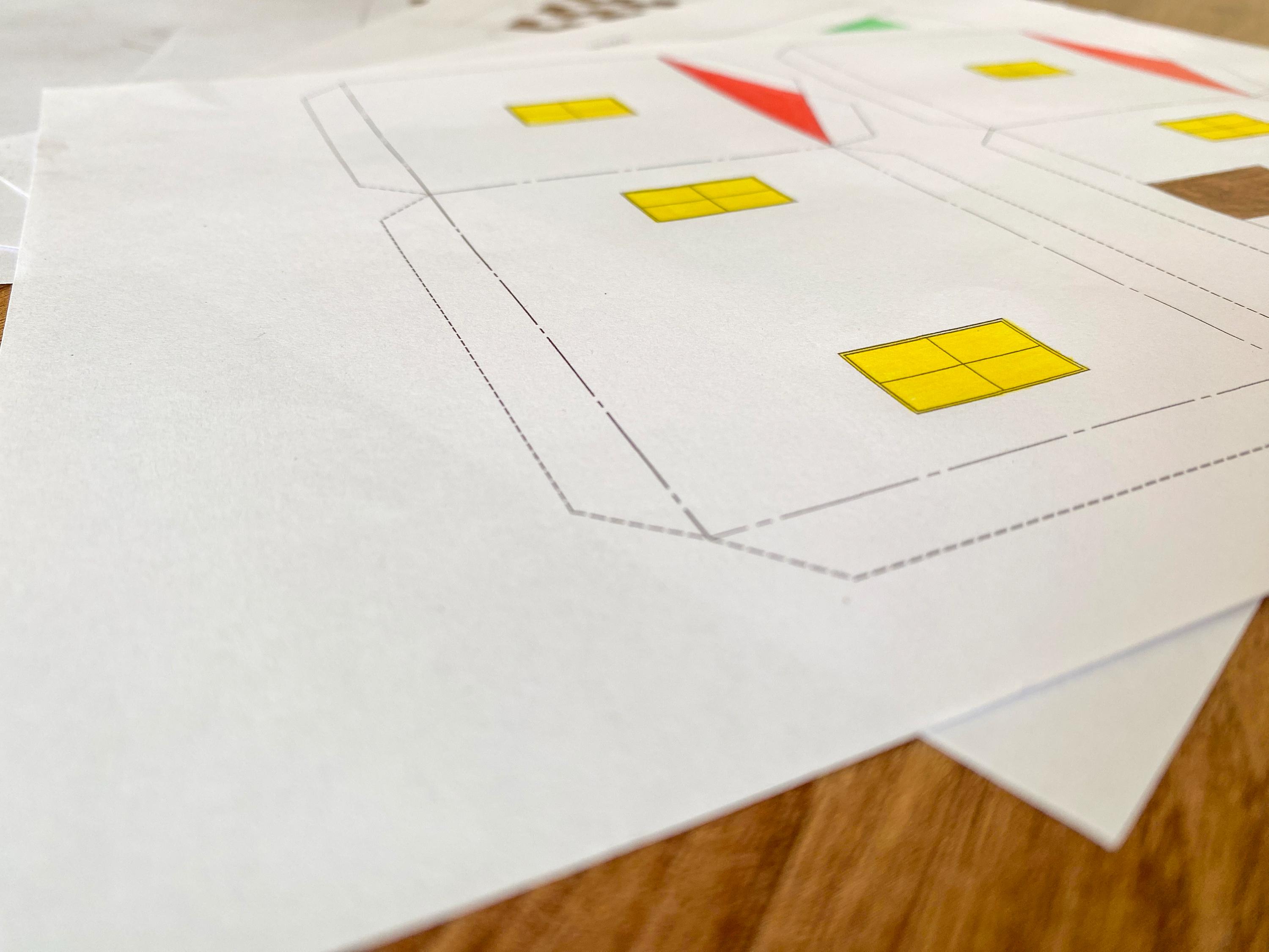 Printable Paper Model | House Template | Wall Templete | Printable Toy ...