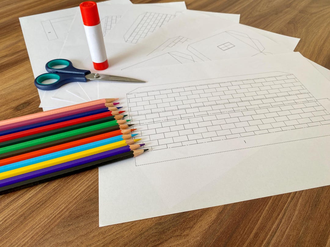 Printable Paper Model | House Template | Wall Templete | Printable Toy ...