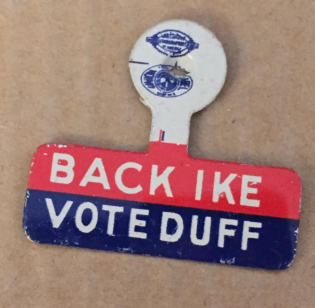 Vintage Never Used Mid Century 1950s Back Ike Vote Duff Fold Bend Over ...