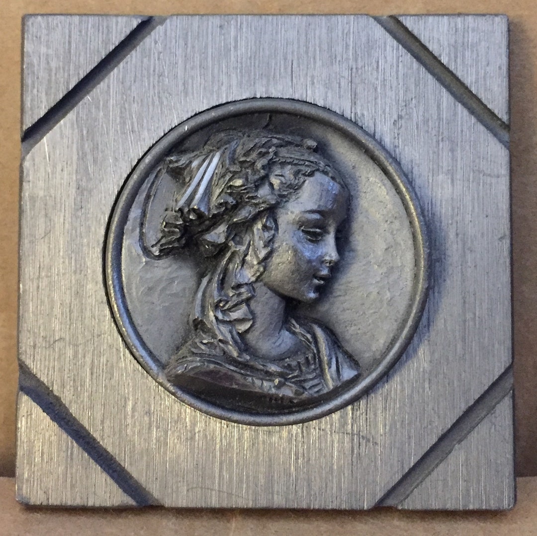 Vintage 1960s Hand Incised Italian Pewter Inciso A Mano Peltro Cameo ...