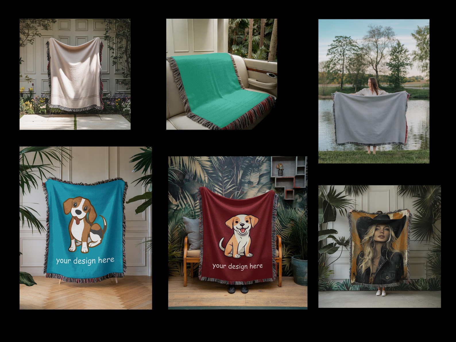 15+ Woven Blanket Mockup Bundle Canva Photoshop Woven Blanket Mockup ...