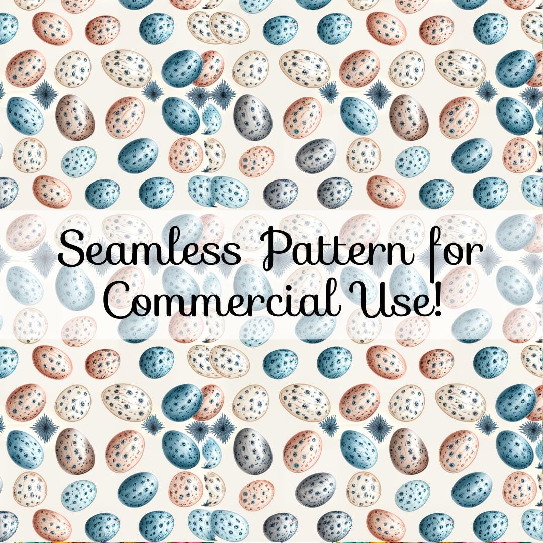 Easter Egg Seamless Printable Paper Shabby Chic Pastel Speckled Eggs ...