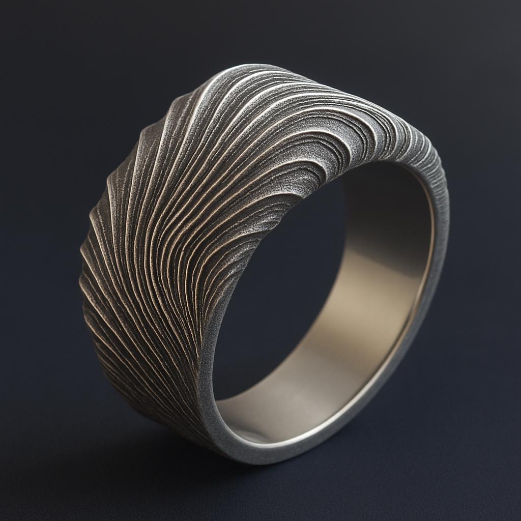 Wave Ring With Ethereal Flow – Wavy Thumb Jewelry in a Futurist Flow ...