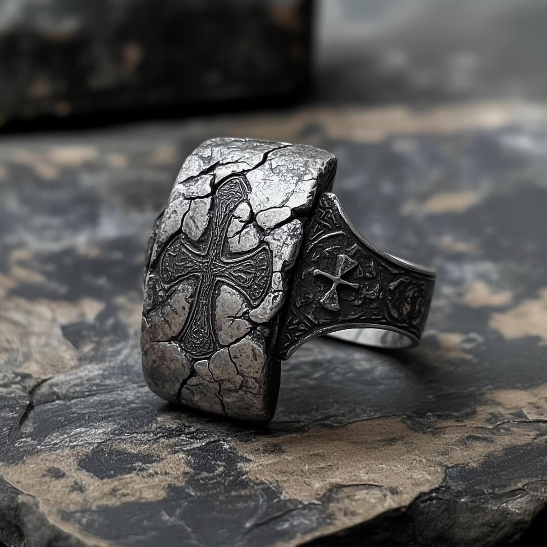 Templar Cross Signet Ring – Gothic Christian Jewelry With Medieval ...
