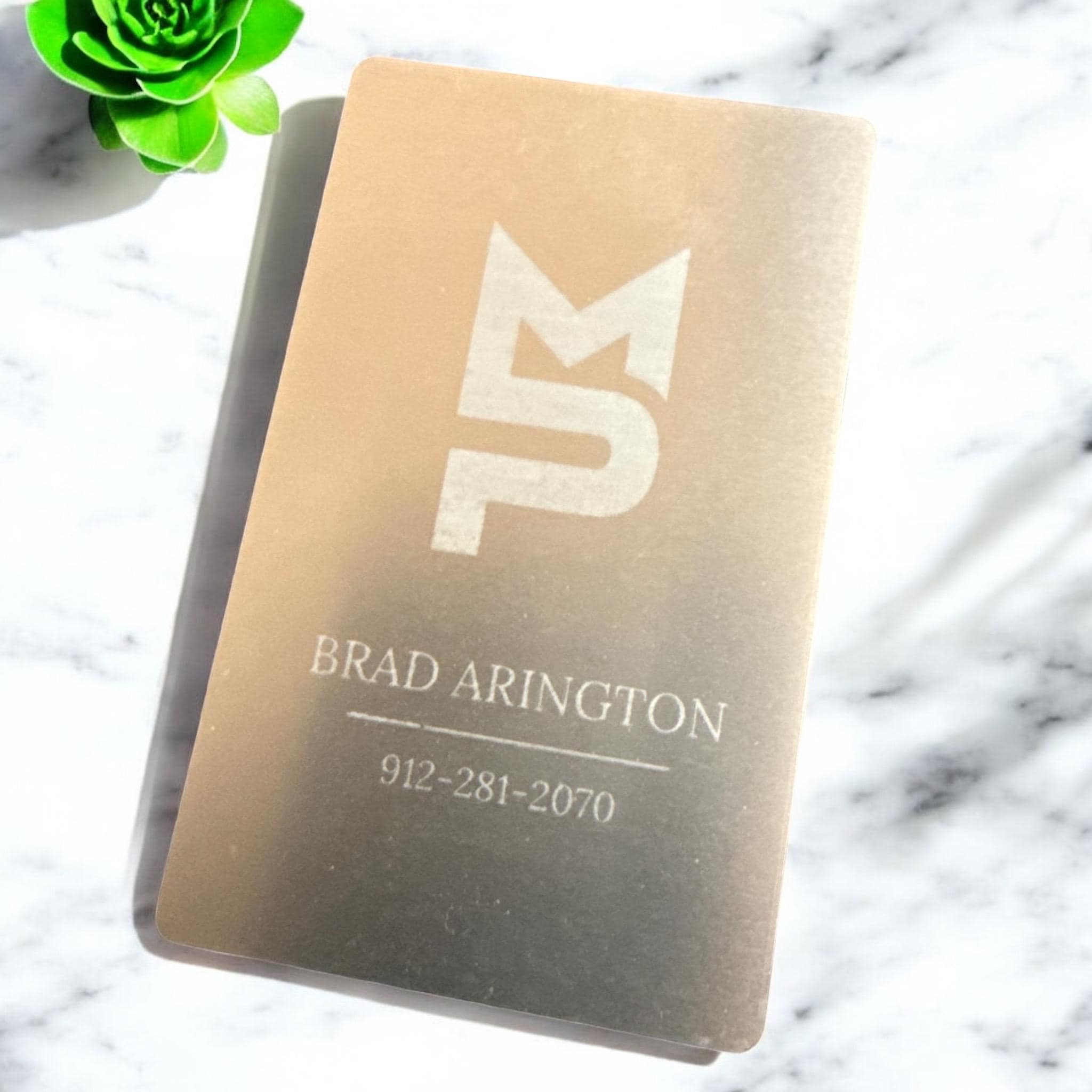 Aluminum Business Cards, Custom Metal Business Cards, Single or Double ...