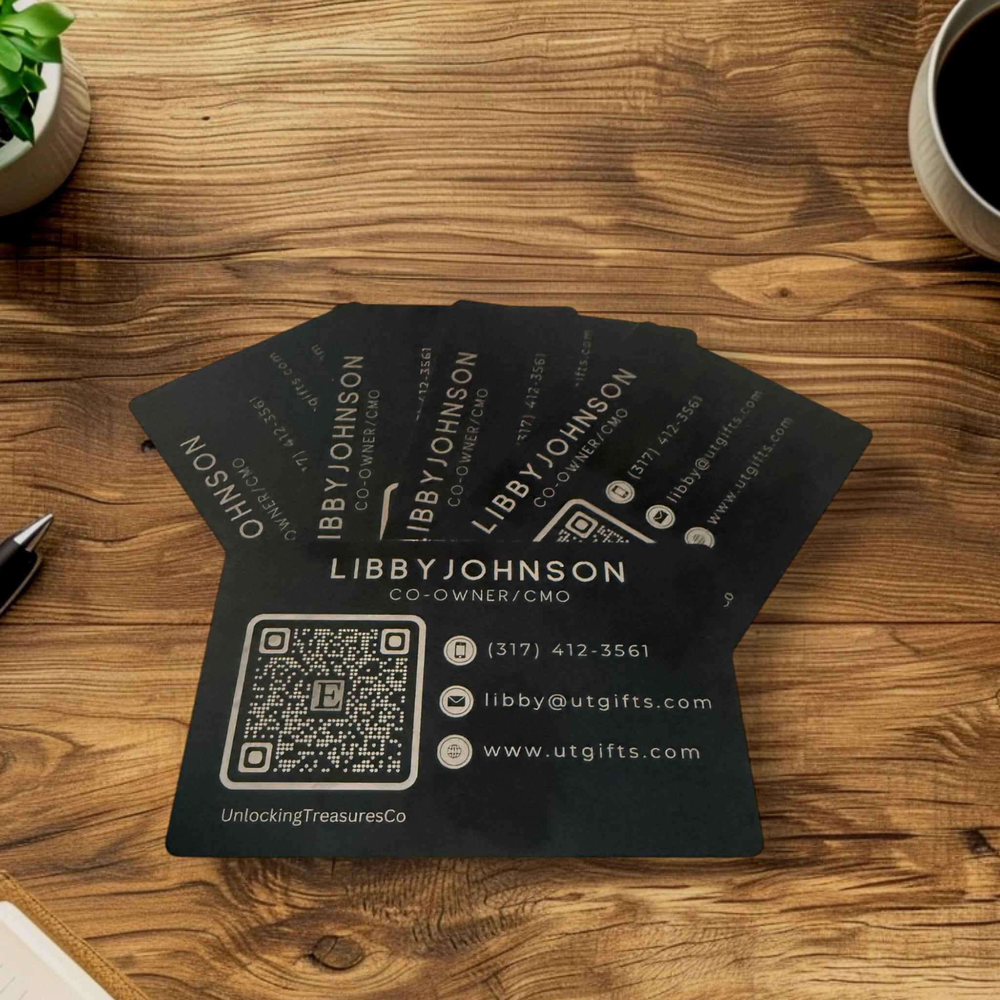 Aluminum Business Cards, Custom Metal Business Cards, Single or Double ...