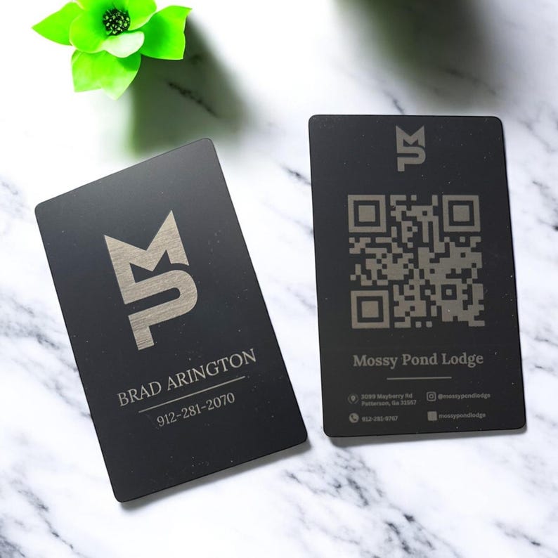 Aluminum Business Cards, Custom Metal Business Cards, Single or Double ...