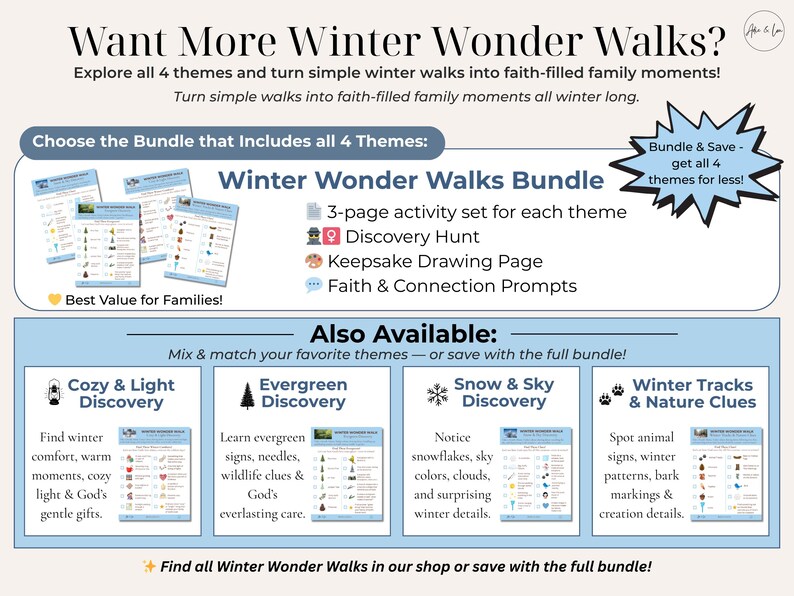 Winter Nature Scavenger Hunt Printable: Evergreen Discovery, Faith ...