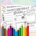 Happy Birthday Dad Coloring Page | Happy Birthday Dad Placemat Activity ...